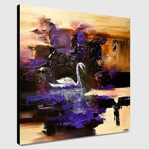 Swam Art PRINT on Canvas for Your Modern Home by Osnat - Etsy