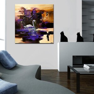Swam Art PRINT on Canvas for Your Modern Home by Osnat - Etsy