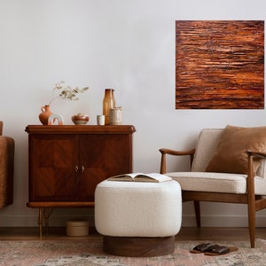 Rust Abstract Painting on Canvas Original Minimalist Painting Texture ...