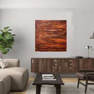 Rust Abstract Painting on Canvas Original Minimalist Painting Texture ...