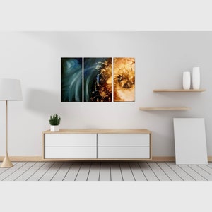 Big Blue Abstract Painting Canvas Art, Original Minimalist Modern Blue ...