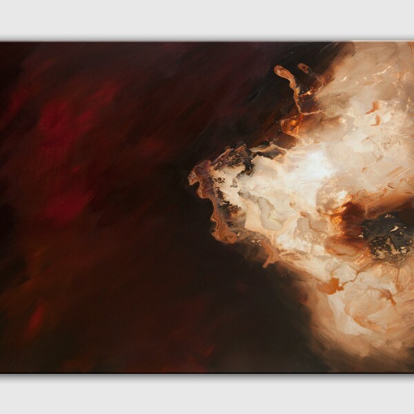 Red Abstract Art - Etsy