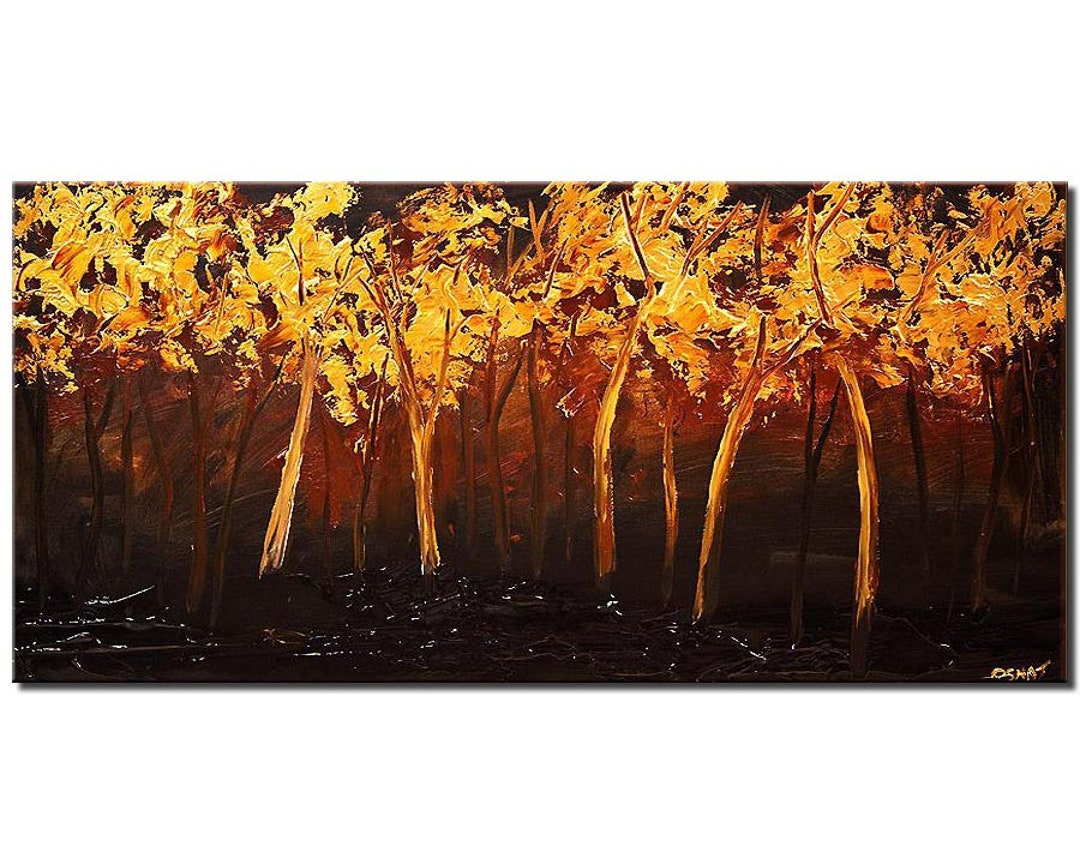 Abstract Landscape Painting Texture Forest Art of Blooming - Etsy