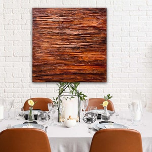 Rust Abstract Painting on Canvas Original Minimalist Painting Texture ...