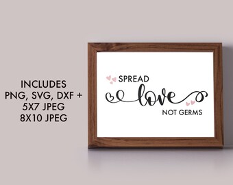 Spread Love Not Germs - Etsy
