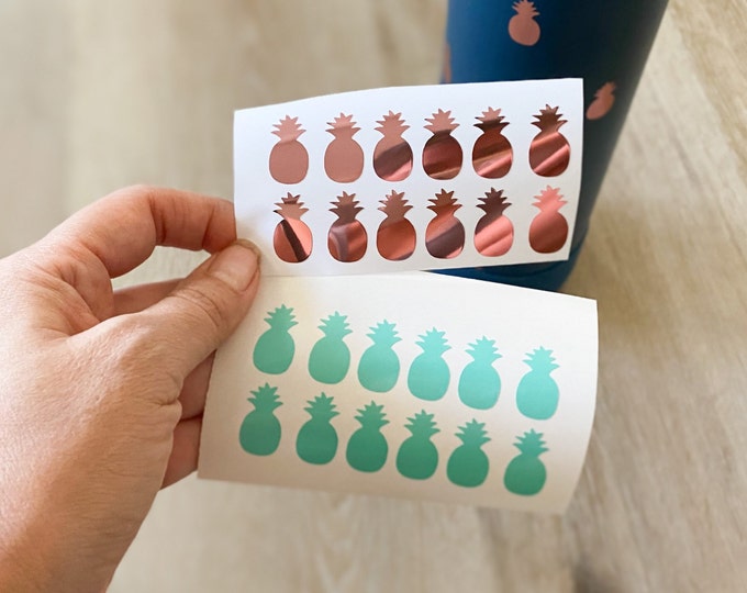 Gold Foil Pineapple Stickers / Labels - Etsy
