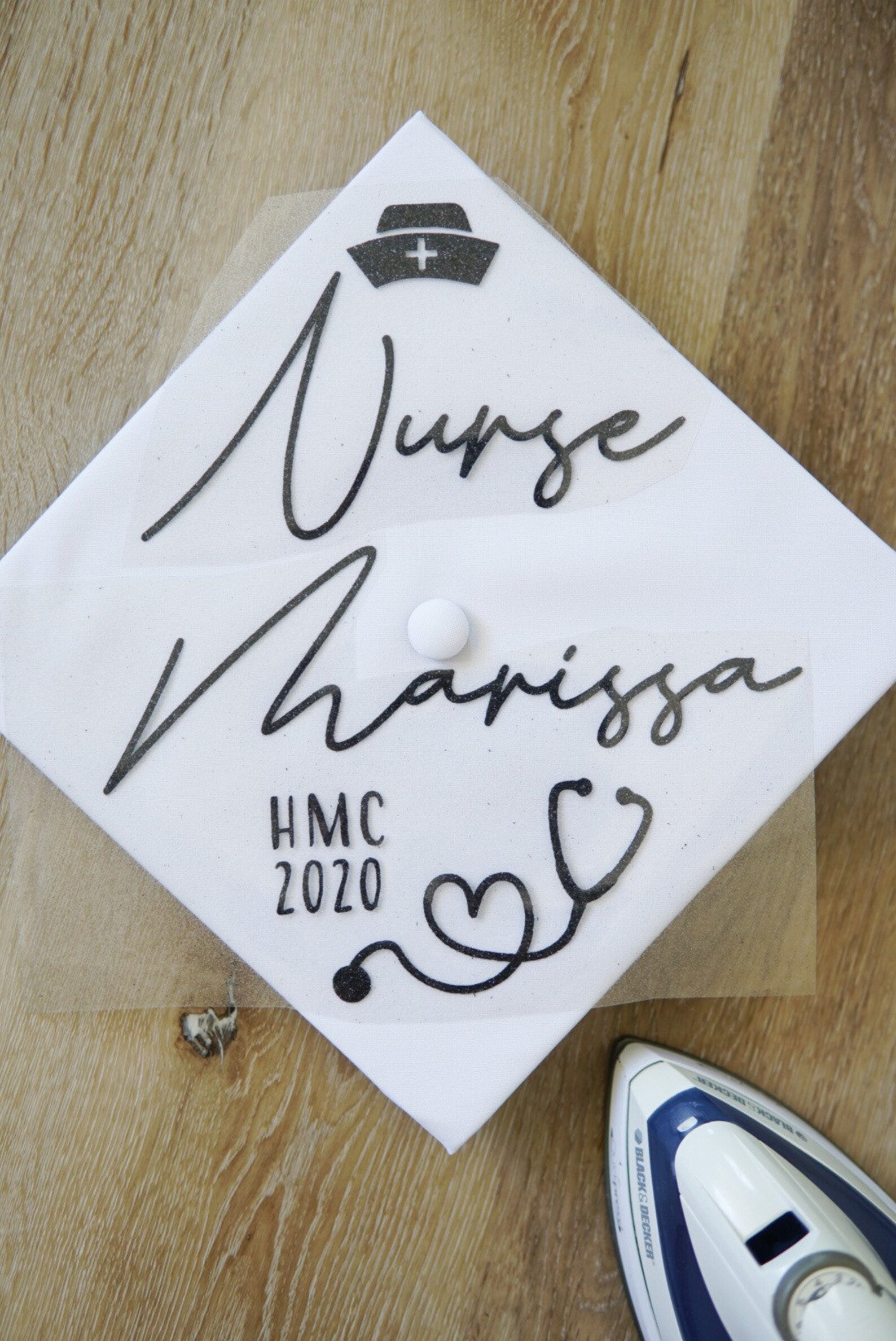 Personalized Nursing Graduation Cap Iron on Transfer, Nurse Graduation ...