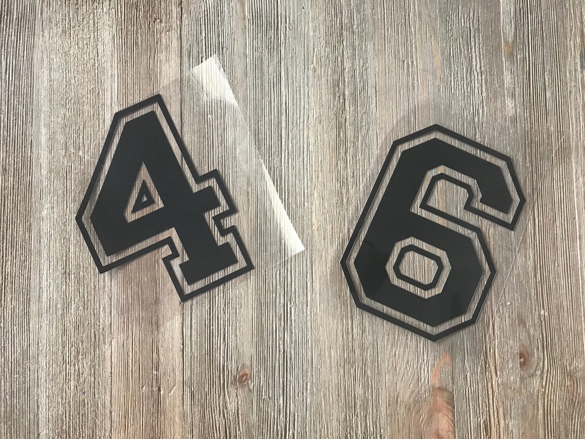 Varsity Number Iron on Transfer Varsity Numbers Sports - Etsy