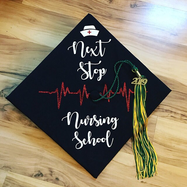 Heartbeat Iron on Transfer, Graduation Cap Iron on Transfer, Graduation ...
