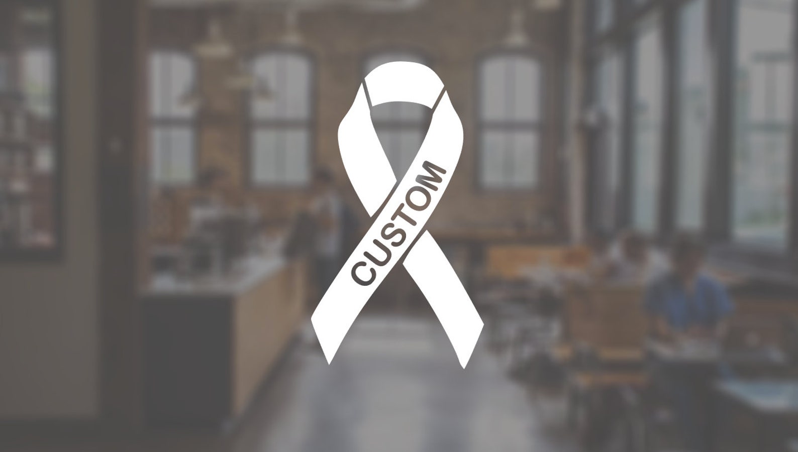 Cancer Ribbon Sticker, Cancer Ribbon Decal, Custom Cancer Ribbon ...