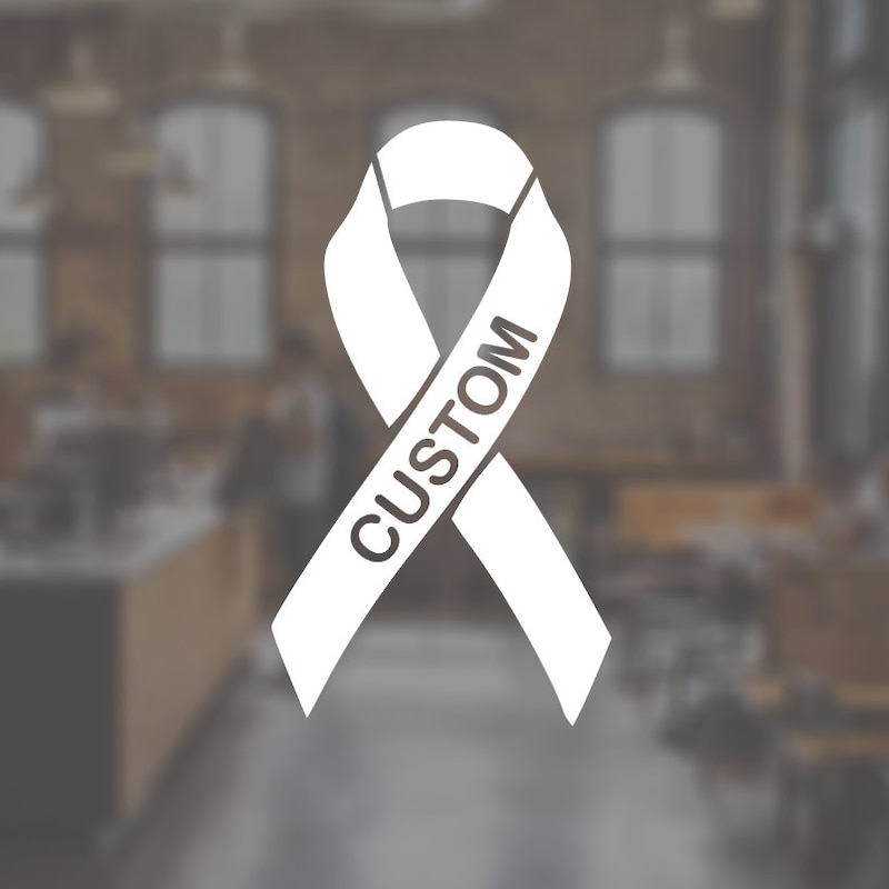 Pink Ribbon Decal - Etsy