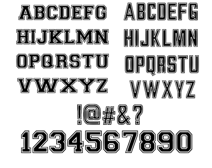 Varsity Number Iron on Transfer, Varsity Numbers, Sports Number Heat ...