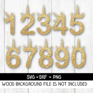 Unicorn Numbers SVG, Unicorn Numbers Png Unicorn Birthday Numbers ...