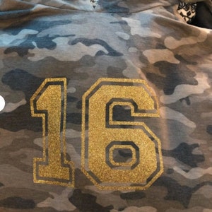 Varsity Number Iron on Transfer, Varsity Numbers, Sports Number Heat ...