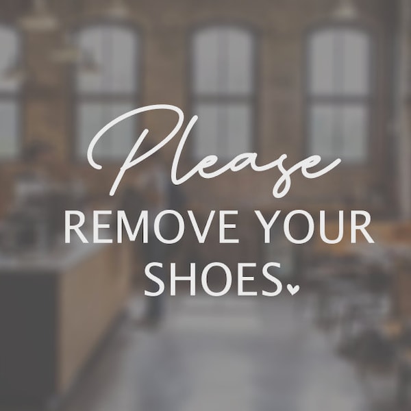Remove Shoes Sign - Etsy