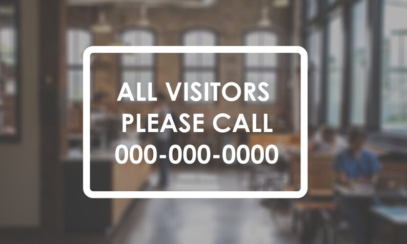 All Visitors Please call Sign Call for Access Sign Please - Etsy.de