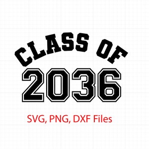 Class of 2036 Svg, Class of 2036, Class of 2036 Digital File Class of ...