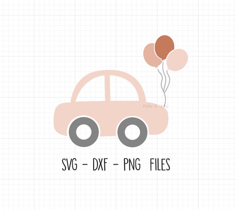 Car SVG, Cute Car With Balloons Svg, Baby Shower Svg, Baby Onesie Svg ...