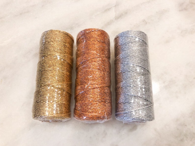 Gold Bakers Twine Silver Bakers Twine Metallic Gold Bakers - Etsy