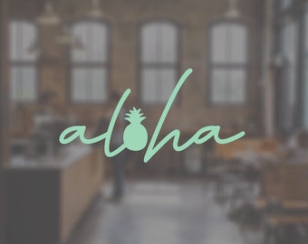 Aloha Hawaii Vinyl Car Decal - Etsy