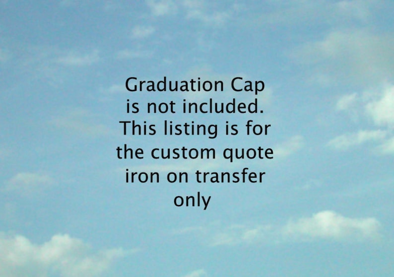 Custom Graduation Cap Iron on Transfer Graduation Cap Decal - Etsy