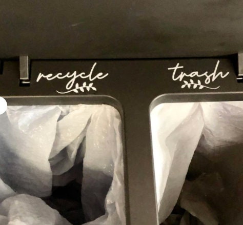 Trash Recycle Decal Trash Recycle Sticker Trash Recycle Bin | Etsy