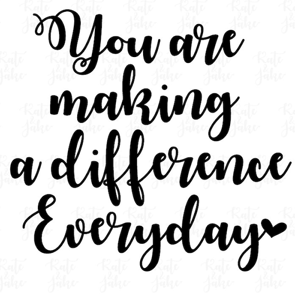Making a Difference Svg - Etsy
