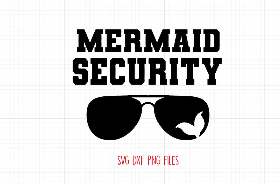 Mermaid Security Svg, Mermaid Security Cut File, Boy Mermaid Svg ...