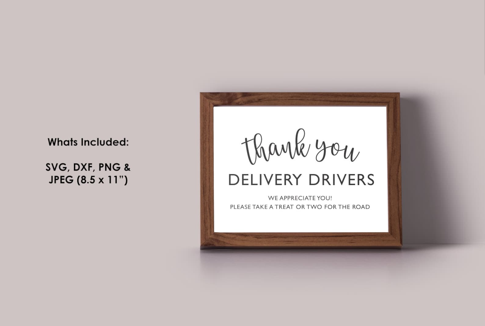 Thank You Delivery Drivers Printable File, Thank You Delivery Driver ...