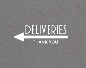 Deliveries Sign Arrow - Etsy