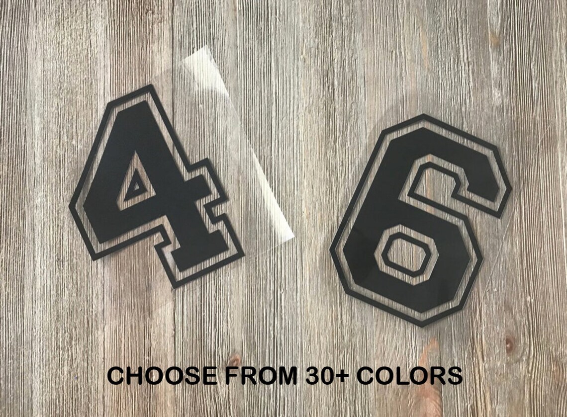 Varsity Number Iron on Transfer, Varsity Numbers, Sports Number Heat ...