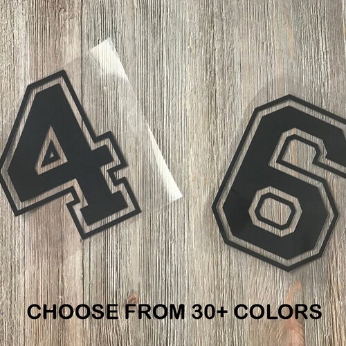 Varsity Number Iron on Transfer Varsity Numbers Sports - Etsy