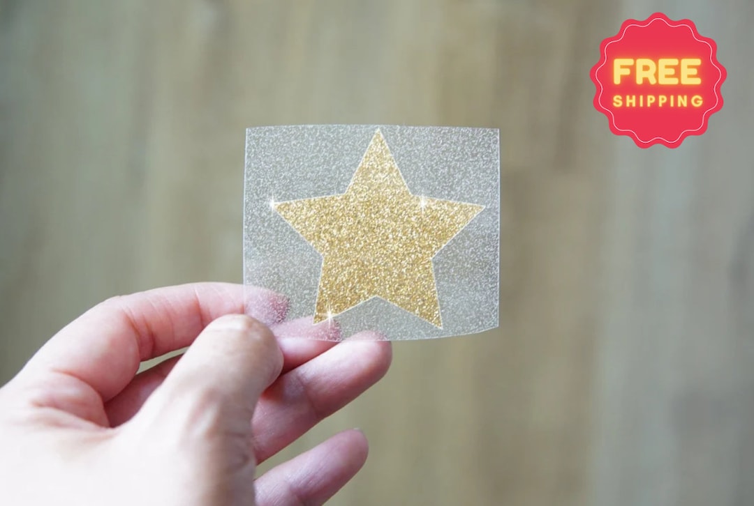 Star Iron on Transfer, Glitter Star Iron On, Iron on Transfer, Star ...