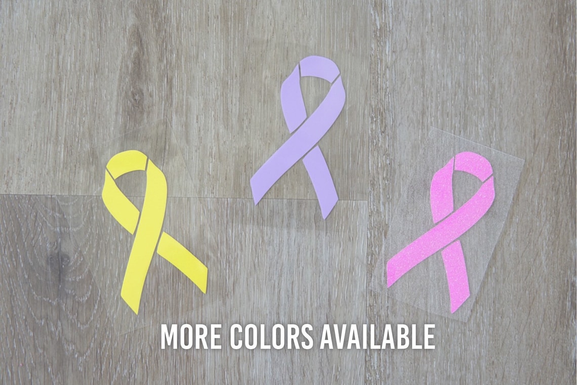 Cancer Ribbon IRON ON Transfer, Cancer Ribbon Iron On, Cancer Ribbon ...