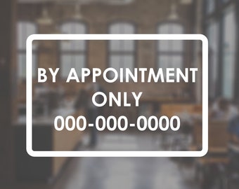 By Appointment Only Decal - Etsy