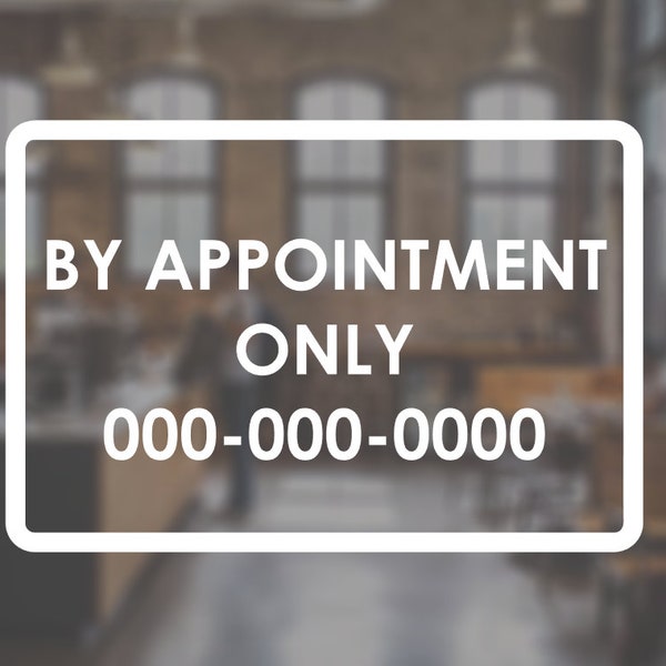 By Appointment Only Sign - Etsy