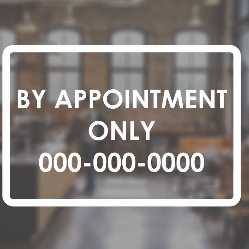 By Appointment Only Sign - Etsy