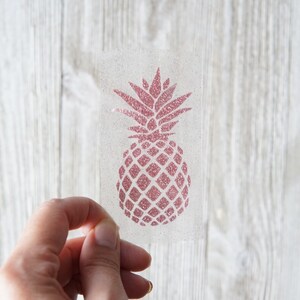 Pineapple Iron on Transfer, Glitter Pineapple Iron On, Iron on Transfer ...