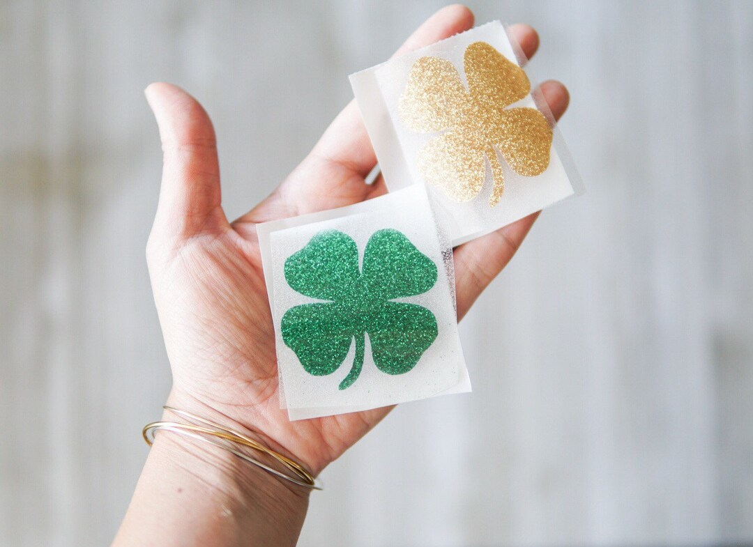 Clover Iron On, Four Leaf Clover Iron On, Shamrock Iron On, St Patrick ...