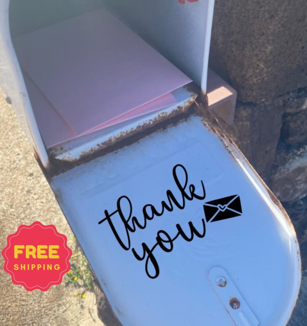 Thank You Decal, Thank You Sticker, Thank You Mail Box Decal Sticker ...
