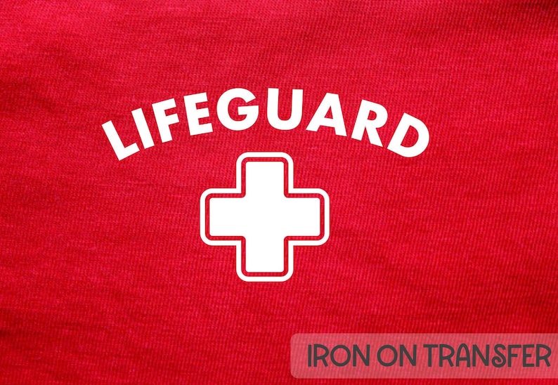 LIFEGUARD Iron on Transfer, Lifeguard Iron On, Lifeguard T-shirt ...