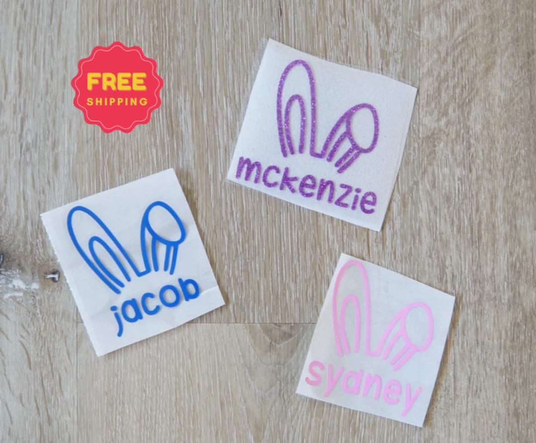 Easter Iron on Transfer, Bunny Ear Iron on Transfer, Personalized ...