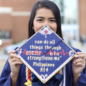 Custom Graduation Cap Iron on Transfer, Graduation Cap Decal, Custom ...