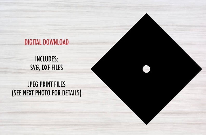 Blank Graduation Cap Topper SVG Graduation Cap Printable SVG - Etsy