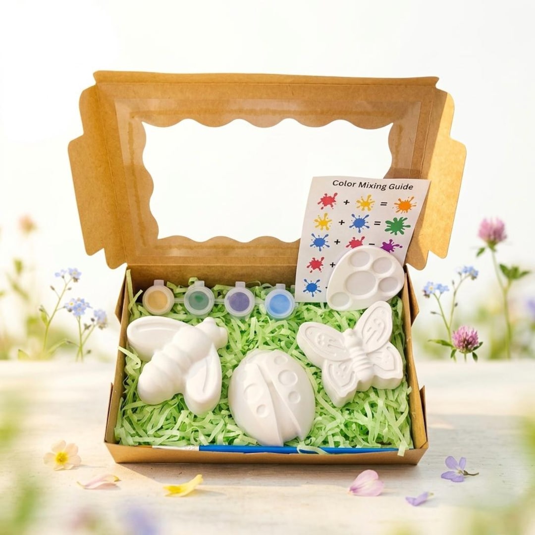 Bug Painting Kit Kids Summer Birthday Gift Box Paint Your Own Insect ...