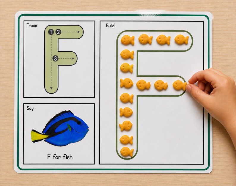 Alphabet Bundle: Trace, Build, Say Mats, Matching Cards, Tracing ...