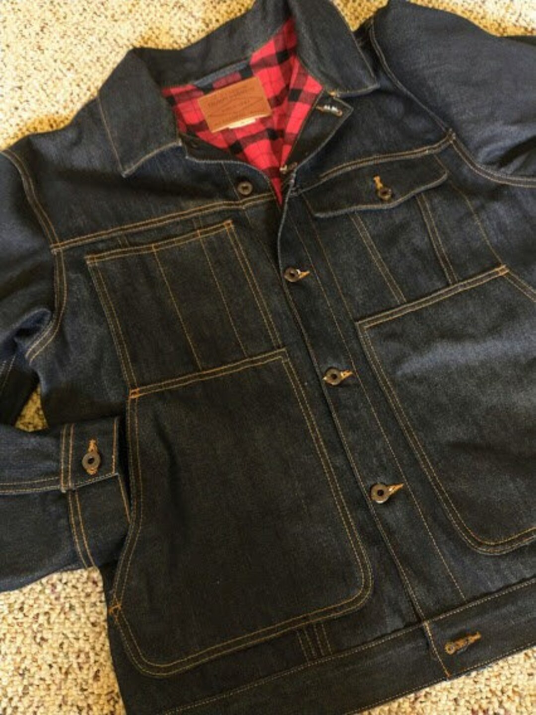 FILSON Lined Denim Cruiser Jacket Mackinaw Plaid Flannel - Etsy