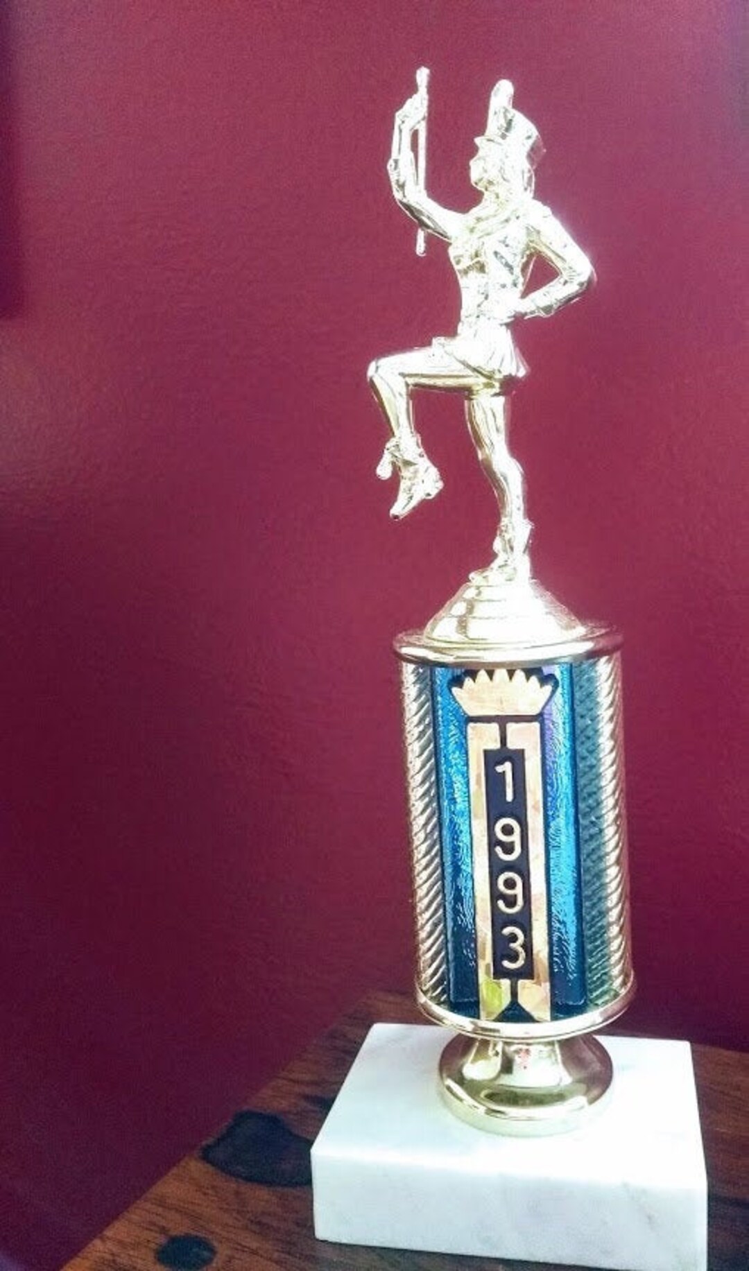 Vintage Majorette Baton Twirling Trophy - Marching Band Majorette 1993 ...