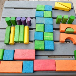 Vintage Wooden Blocks Classic Toy Building Blocks Lot of - Etsy