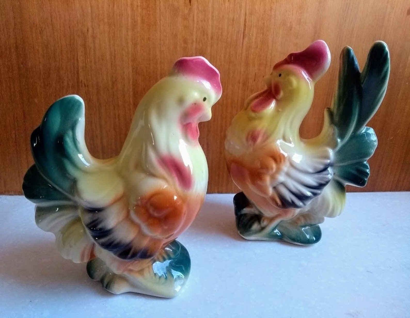 Royal Copley Rooster and Hen - 1940s Vintage Figurines - Granny Chic ...